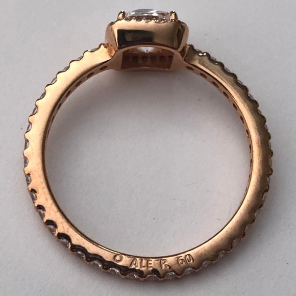 Pandora | Jewelry | Genuine Pandora Rose Square Sparkle Halo Ring ...